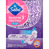 Saba Pads, with Wings, Extra Long, Extra Heavy Flow, Maxi Overnight (20 ...