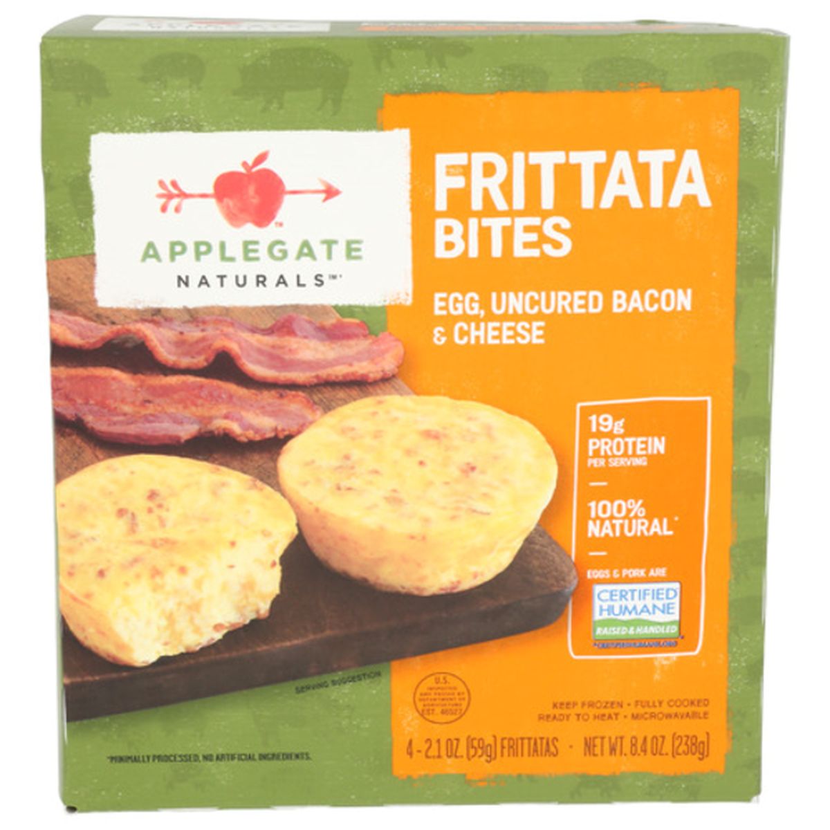 Applegate Egg, Uncured Bacon & Cheese Frittata Bites | Fig App