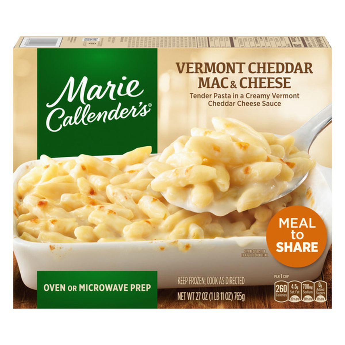 Marie Callender'S White Cheddar Mac & Cheese Meal To Share, Meal | Fig App
