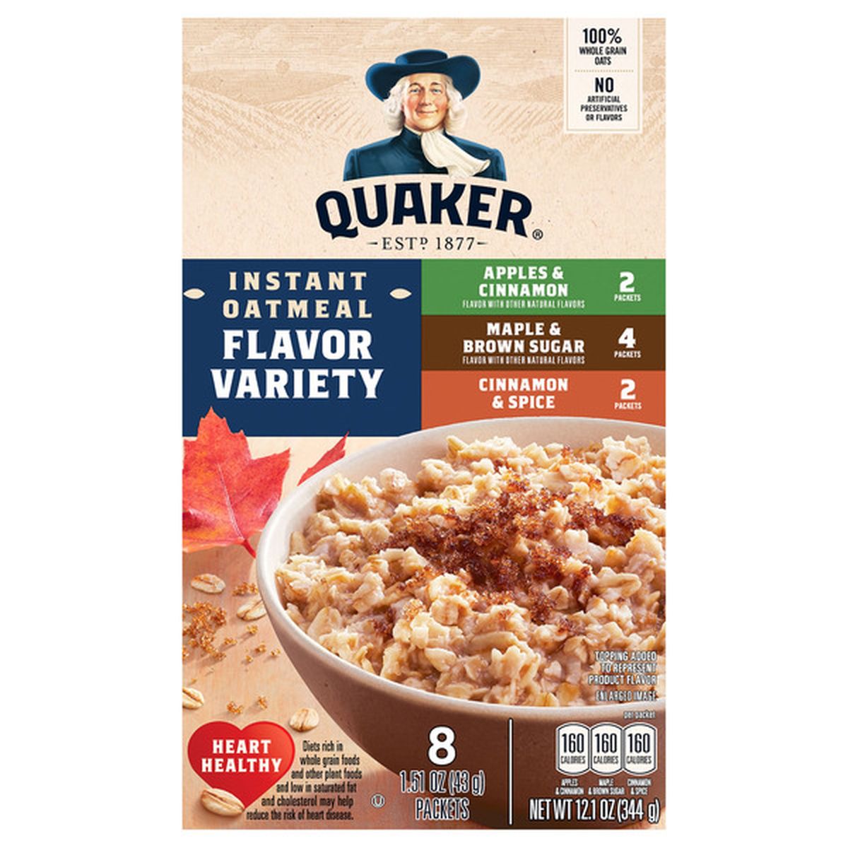 Quaker Instant Oatmeal, Flavored Variety | Fig App