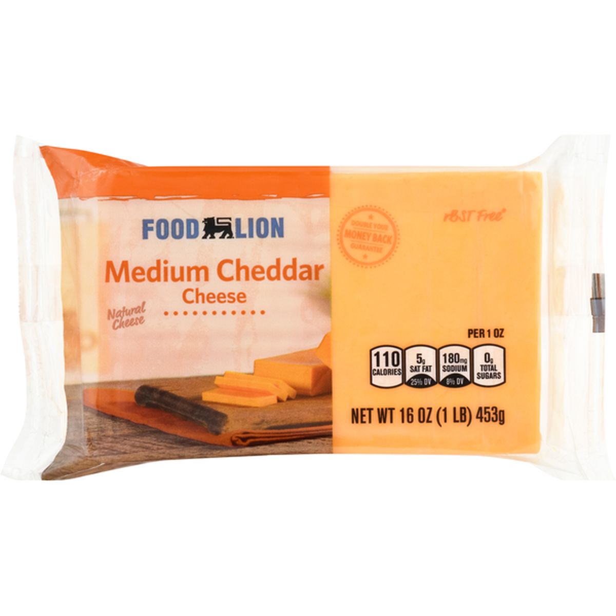 Food Lion Natural Medium Cheddar Cheese | Fig App