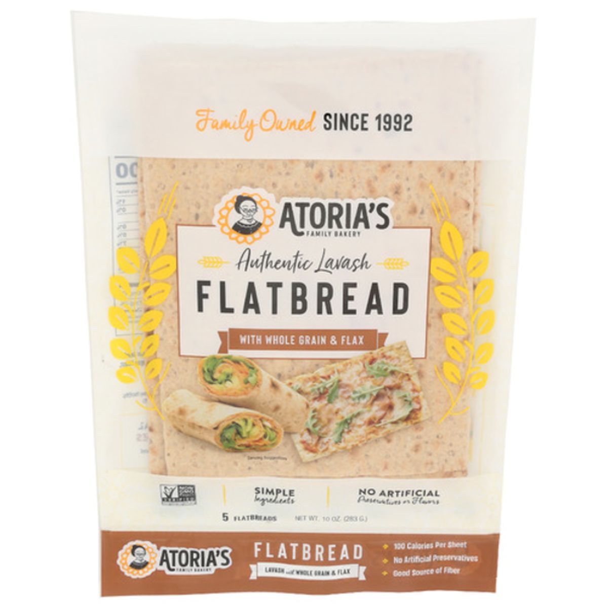 Atoria'S Family Bakery Whole Grain Lavash Flatbread | Fig App