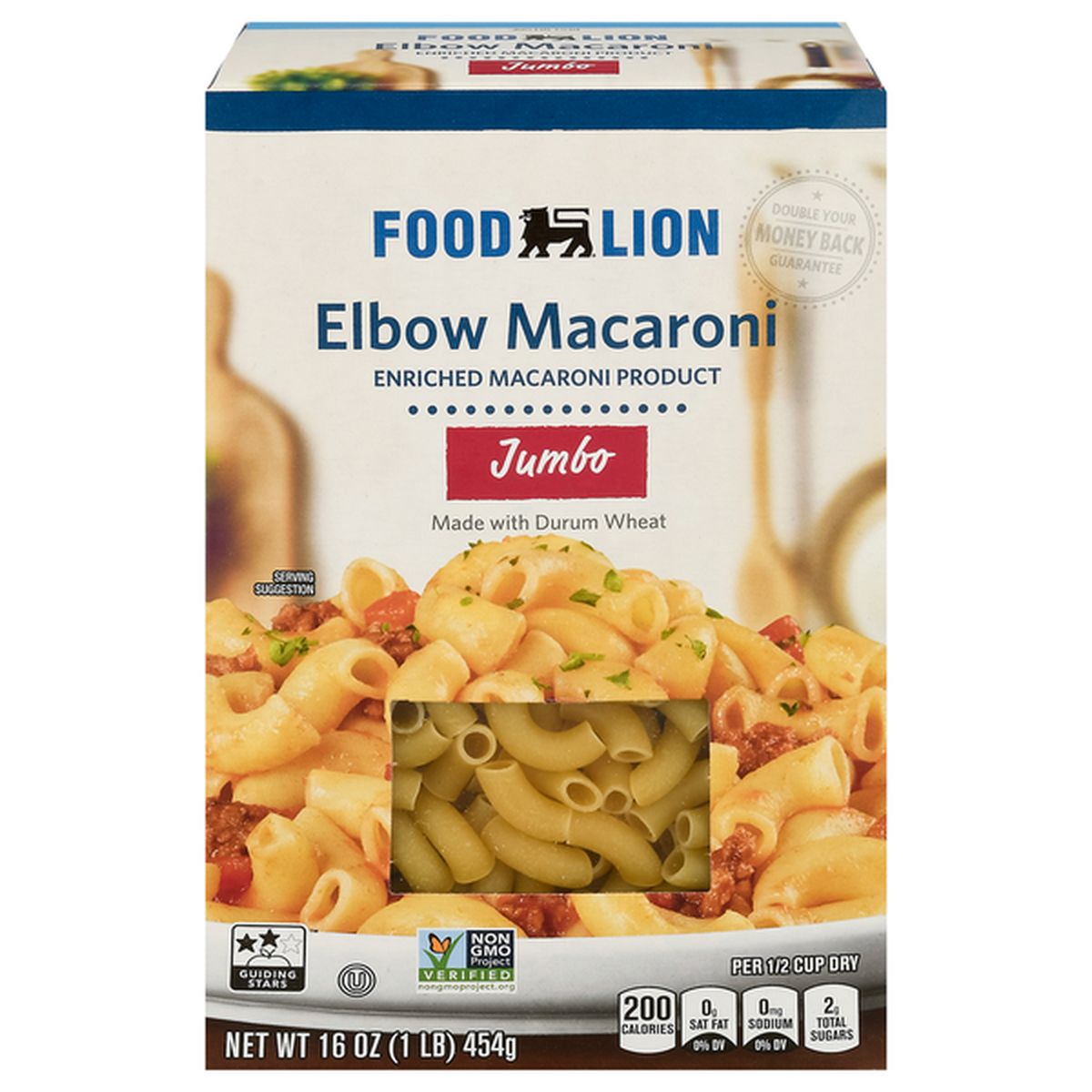 Food Lion Macaroni, Enriched, Elbow, Jumbo, Classic | Fig App