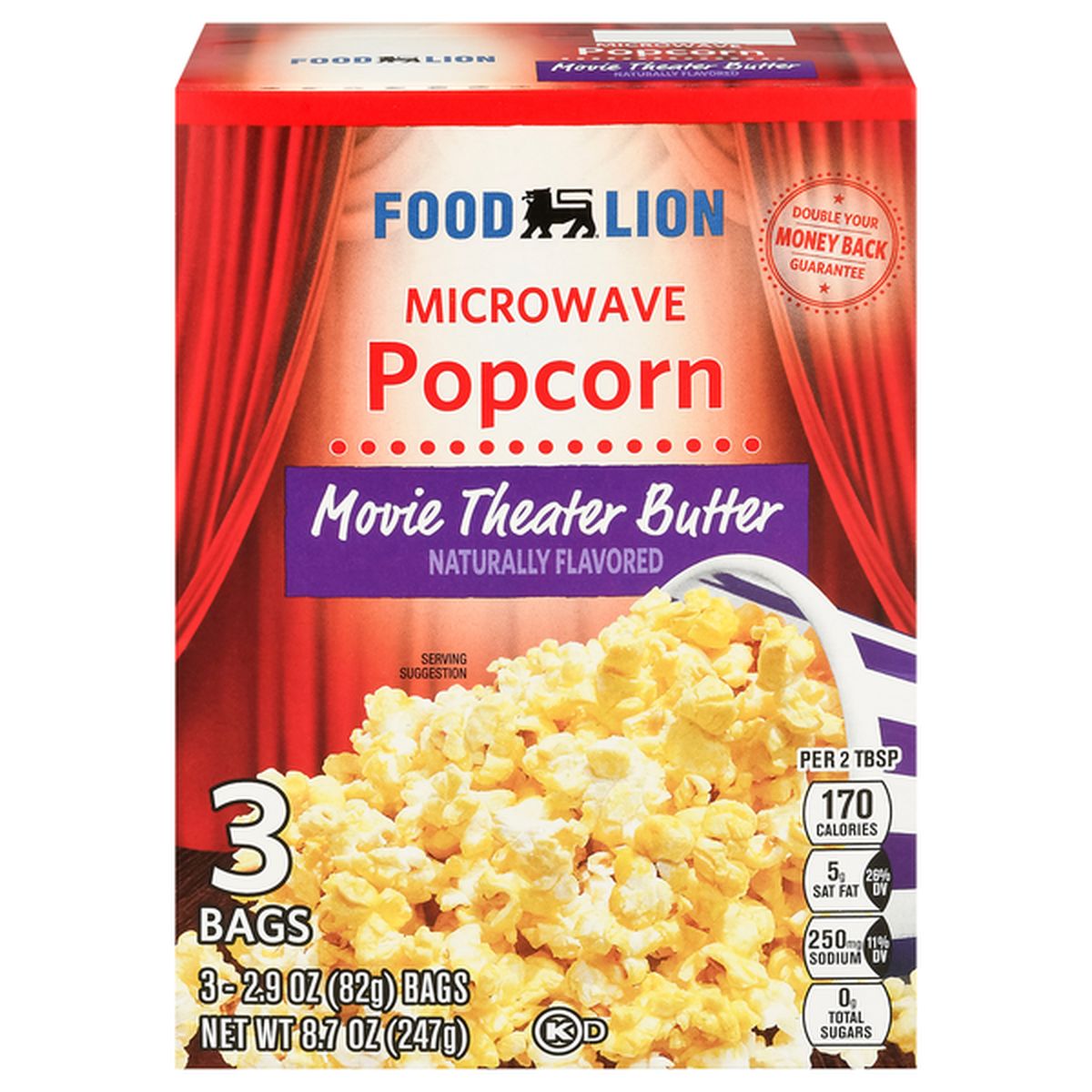 Food Lion Popcorn, Microwave, Movie Theater Butter | Fig App