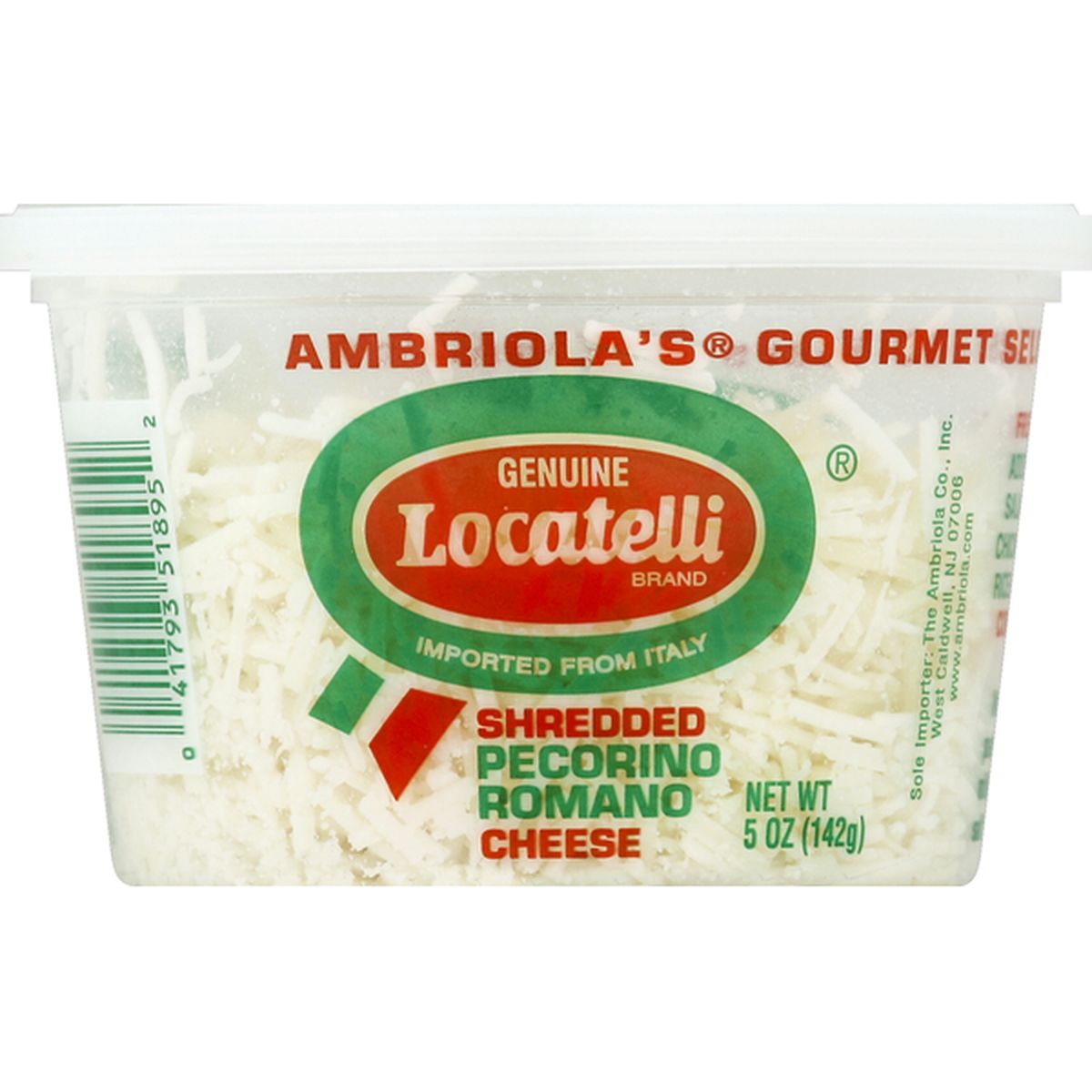 Locatelli Cheese, Shredded, Pecorino Romano | Fig App