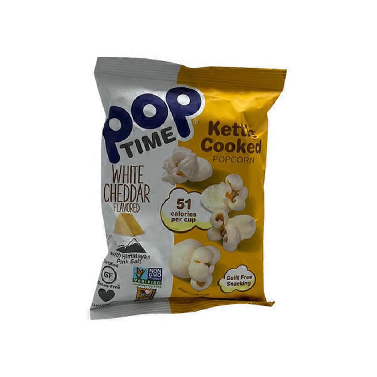 Poptime White Cheddar Flavored With Himalayan Pink Salt Kettle Cooked ...
