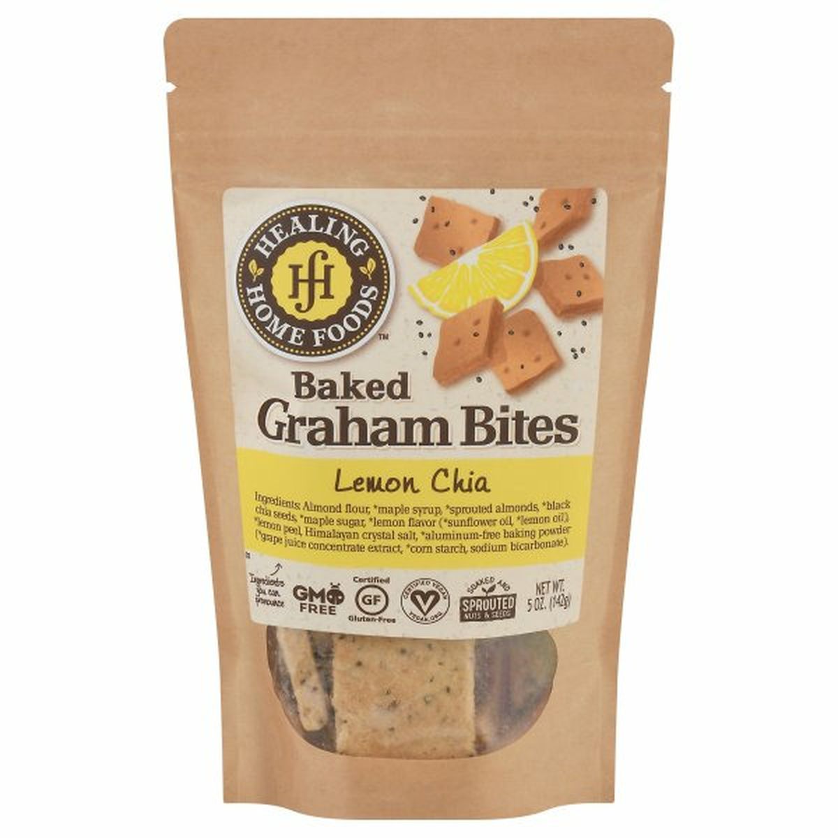 Healing Home Foods Graham Bites, Baked, Lemon Chia | Fig App