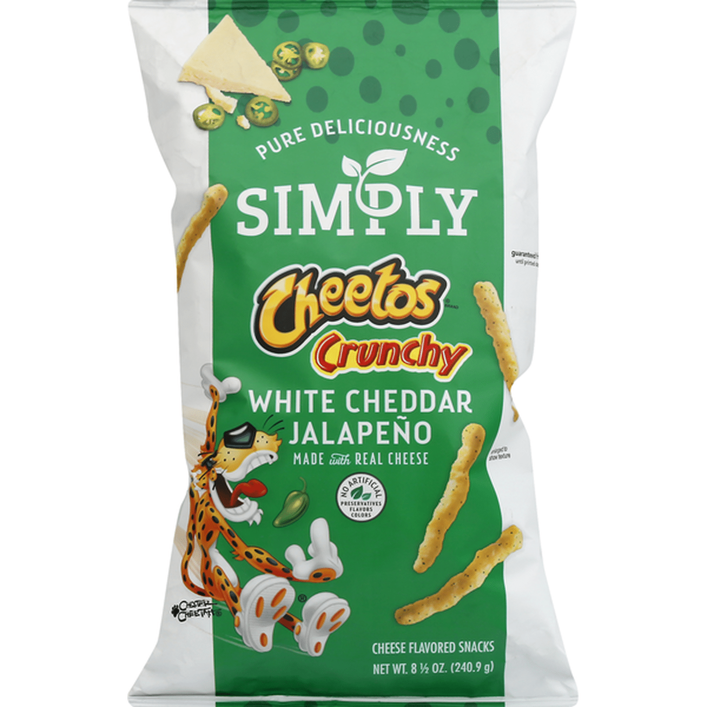 Simply Cheetos Snacks, White Cheddar Jalapeno, Crunchy