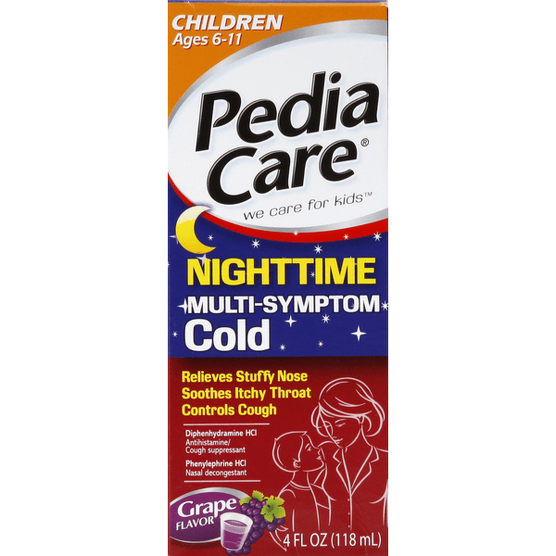 PediaCare Multi-Symptom Cold, Nighttime, Children, Grape Flavor (4 oz ...