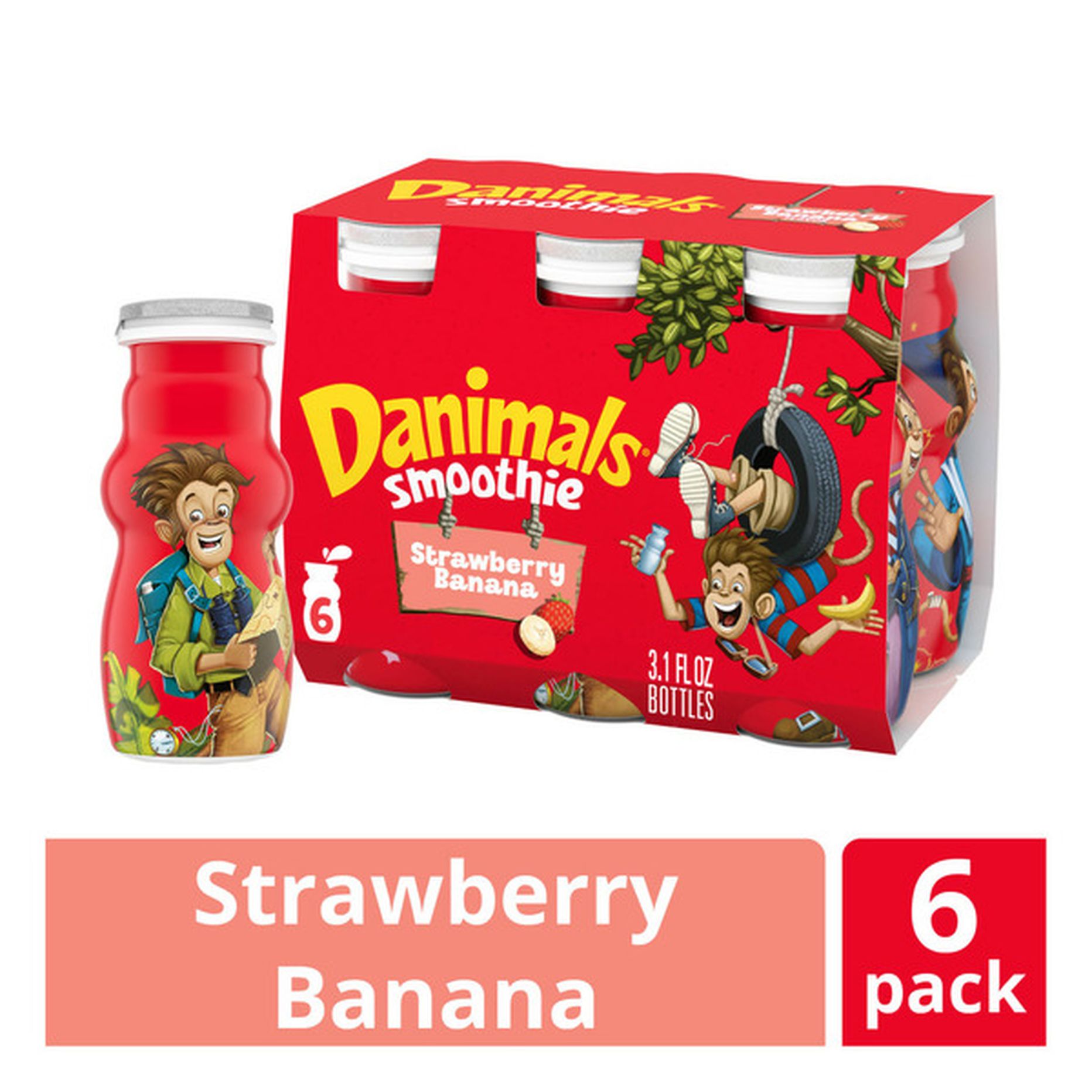 Danimals Swingin' Strawberry Banana Smoothies