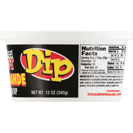 Cabot Sour Cream Dip, Salsa Grande (12 oz) Delivery or Pickup Near Me ...