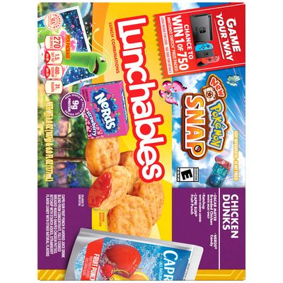 Lunchables Chicken Dunks Meal Kit with Capri Sun Fruit Punch Drink ...