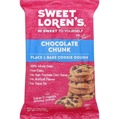Sweet Loren's Cookie Dough, Place & Bake, Chocolate Chunk (16 oz ...
