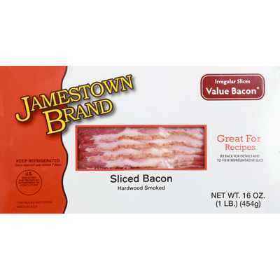 Jamestown Brand Bacon, Hardwood Smoked, Sliced (16 oz) - Instacart