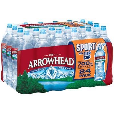 Arrowhead Sport Bottle with Flip Cap Mountain Spring Water (23.7 fl oz ...