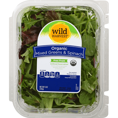 Wild Harvest Organic Mixed Greens & Spinach (5 oz container) - Instacart