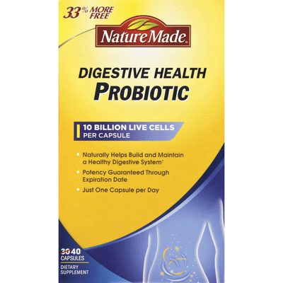 Nature Made Probiotic, Digestive Health, Capsules (40 each) - Instacart