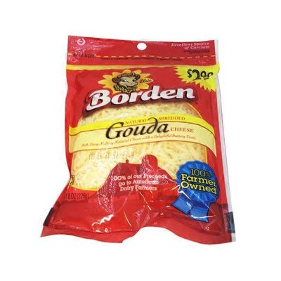 Borden Natural Shredded Gouda Cheese (8 oz) - Instacart