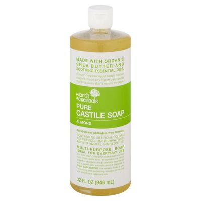 Earth Essentials Castile Soap, Almond, Pure (32 oz) - Instacart