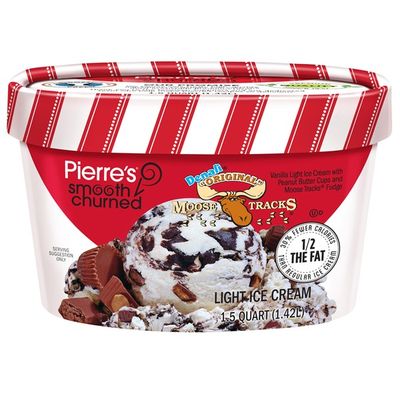 Pierre’s ORIGINAL MOOSE TRACKS smooth churned Vanilla Light Ice Cream ...