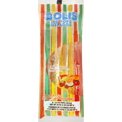 Bolis Ice Pops, Fruit Flavors (8 each) - Instacart