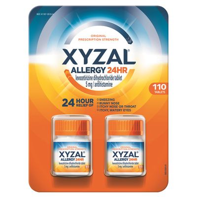 Xyzal Levocetirizine Dihydrochloride Tablet 5mg / Antihistamine (110 ct ...