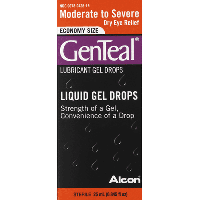 GenTeal Gel Drops, Lubricant, Moderate to Severe Dry Eye Relief, Liquid ...