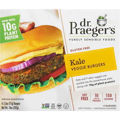 Dr. Praeger's Veggie Burgers, Kale (10 oz) - Instacart