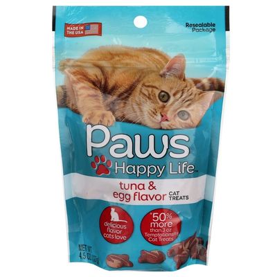 Paws Happy Life Premium Cat Treats, Tuna & Egg (4.5 oz) - Instacart