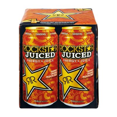 Rockstar Juiced Mango Orange Passion Fruit Energy Drink - 4 PK (64 fl ...