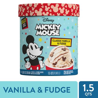 Disney Mickey Mouse Classic Vanilla and Fudge Light Ice Cream (1.41 L ...