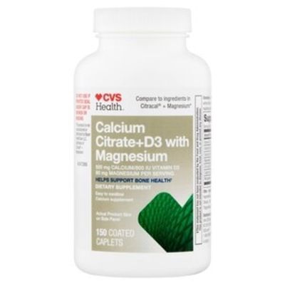 CVS Health Calcium Citrate+d3 With Magnesium Dietary Supplement (150 ct ...