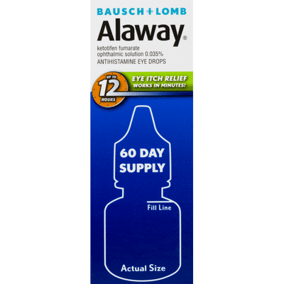 Alaway Eye Drops, Antihistamine, Original Prescription Strength (0.34 ...