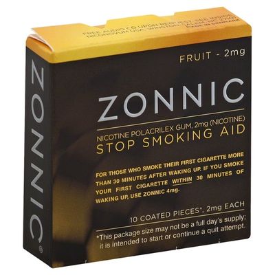 Zonnic Stop Smoking Aid, 2 mg, Gum, Fruit (10 each) - Instacart