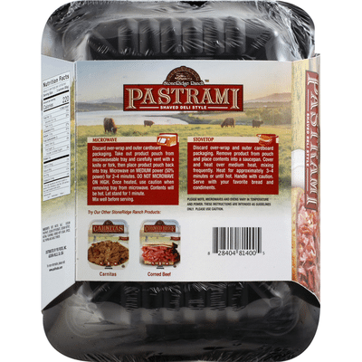 StoneRidge Ranch Pastrami, Deli Style, Shaved (16 oz) - Instacart