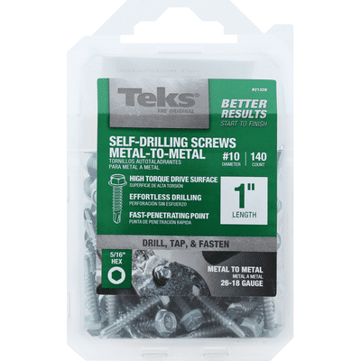 Teks Screws, Self-drilling, Metal-to-Metal, 1 Inch Length (140 each ...