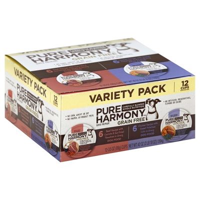 Pure Harmony Dog Food, Grain Free, Super Premium, Variety Pack (3.5 oz ...