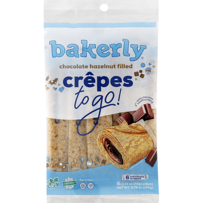Bakerly Crepes To Go, Chocolate Hazelnut Filled (6 each) - Instacart