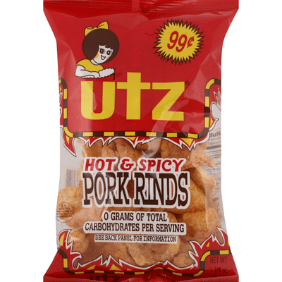 Utz Pork Rinds Hot & Spicy (1.25 oz) - Instacart