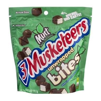 3 Musketeers Unwrapped Bites Mint With Dark Chocolate (6 oz) - Instacart