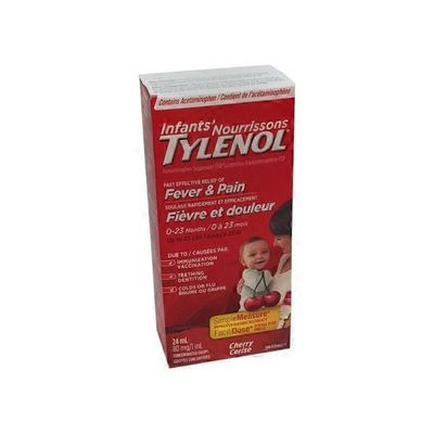 Tylenol Infant's Acetaminophen Suspension Cherry Drops (24 ml) - Instacart