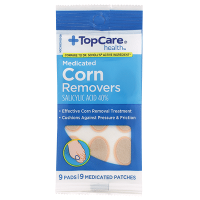 TopCare Corn Removers Salicylic Acid 40% Pads/Medicated Patches (18 ct ...
