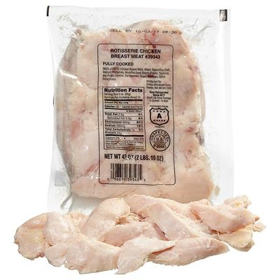 Kirkland Signature Hand Pulled Rotisserie Chicken Breast Meat (2 lb ...