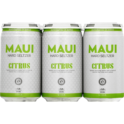 Maui Moisture Hard Seltzer, Citrus, 6 Pack (12 fl oz) - Instacart
