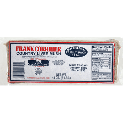 Frank Corriher Liver Mush, Country, Special Family Pack (48 oz) - Instacart