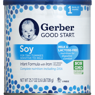 Gerber Infant Formula, with Iron, Soy Based Powder, 1 (Birth-12 Months ...