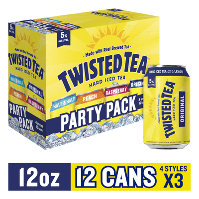 Twisted Tea Variety Party Pack, Hard Iced Tea (12 fl oz) - Instacart
