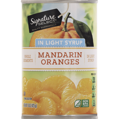 Signature Select Mandarin Oranges in Light Syrup, Whole Segments (15 oz) - Instacart