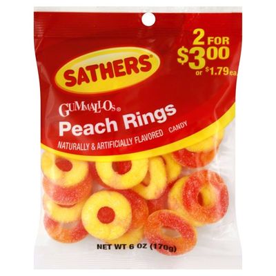 Sathers Candy, Peach Rings (6 oz) Delivery or Pickup Near Me - Instacart