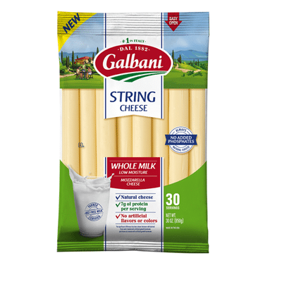 Galbani Galbani Whole Milk Mozzarella String Cheese (30 oz) - Instacart